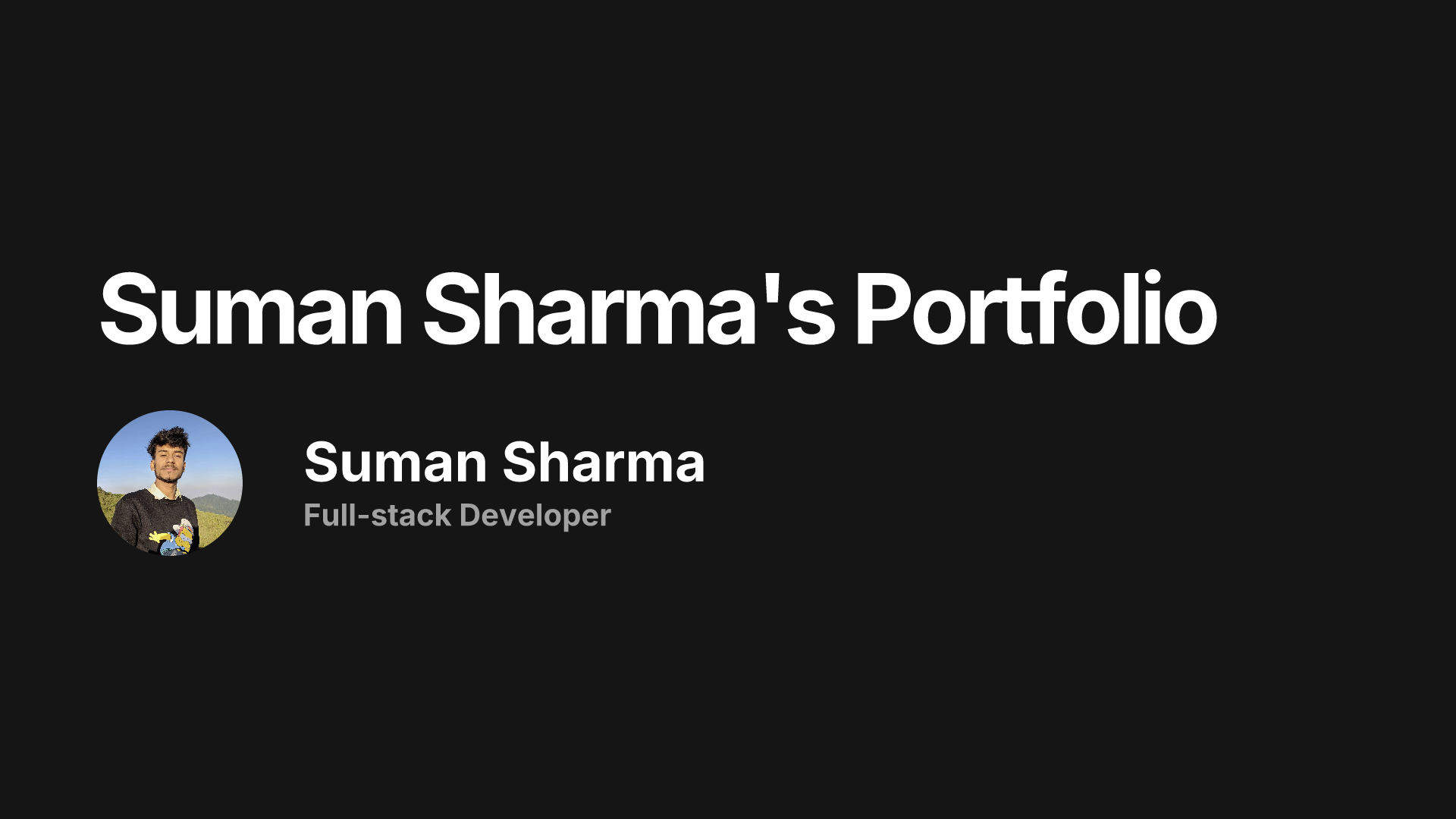Suman Sharma's Portfolio
